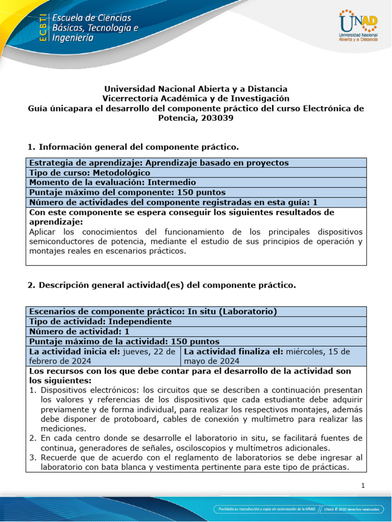Guía para El Desarrollo Del Componente Práctico y Rúbrica de Evaluación - Unidad 1, 2 y 3 - Fase ...