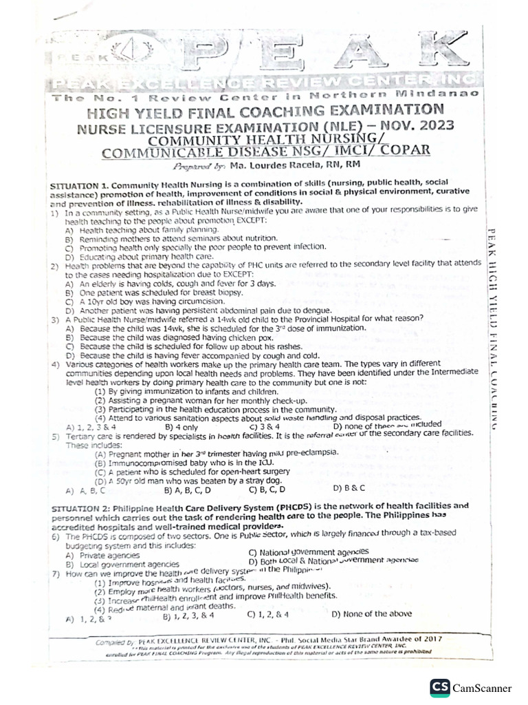 CHN - Final Coaching | PDF