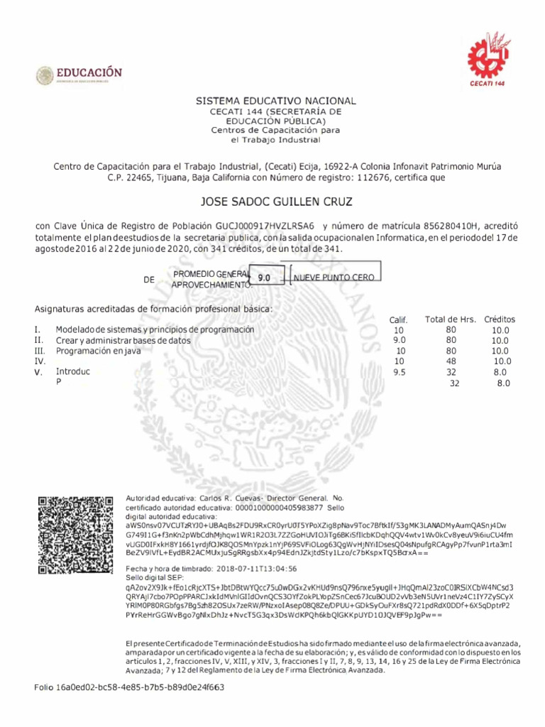 Certificado Cecati Terminado | PDF