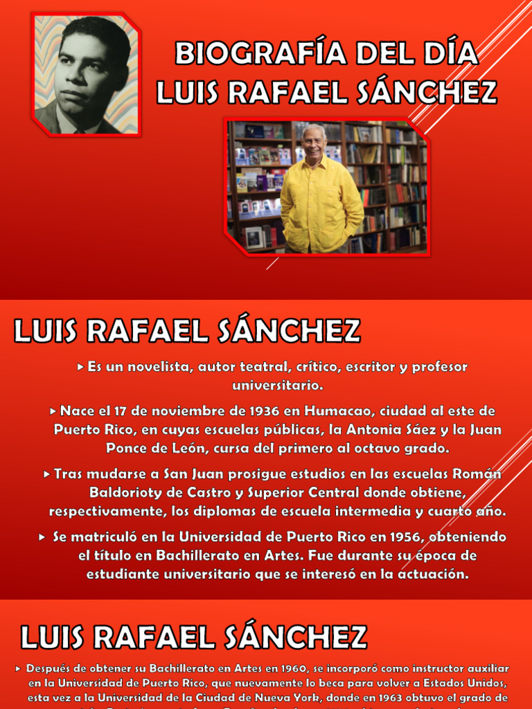 Biografía Del Día - Luis Rafael Sánchez | PDF
