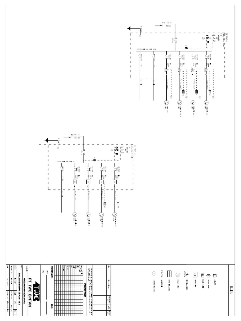 Single Line Diagram DB Pump 1 & 2 | PDF