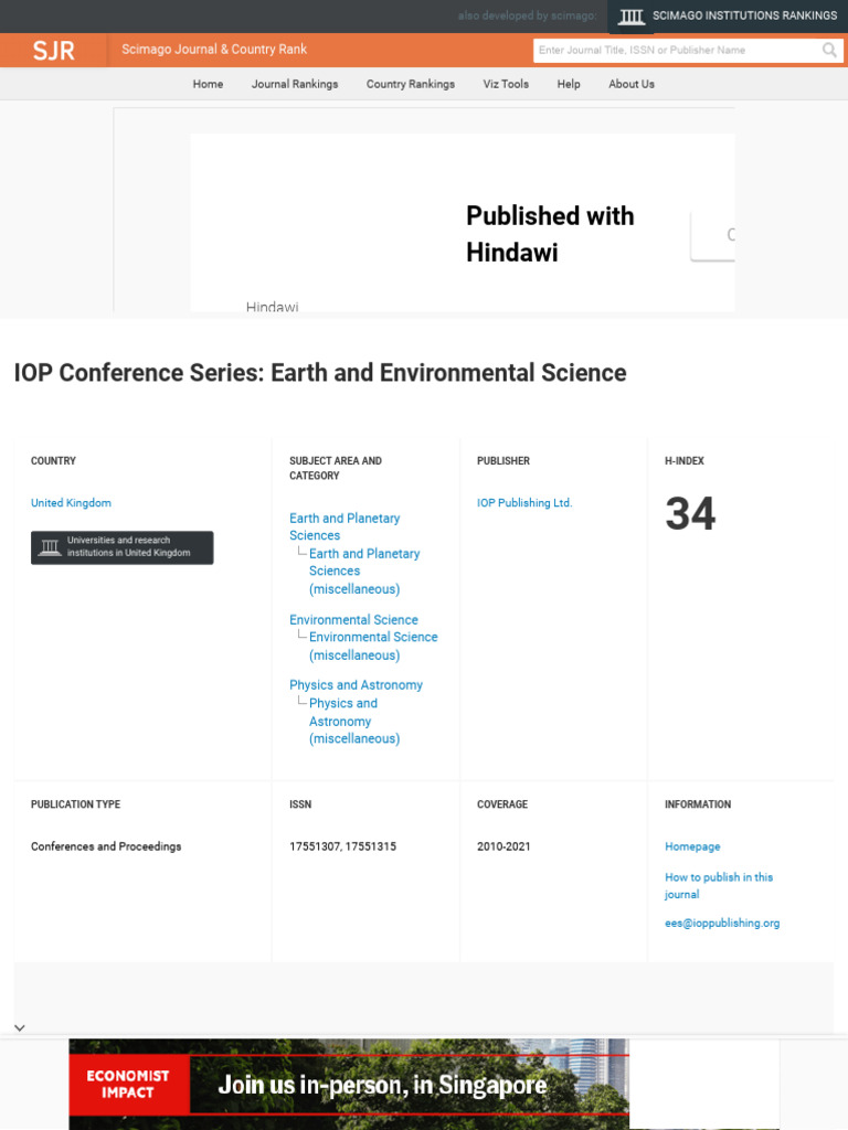 IOP Conference Series - Earth and Environmental Science | PDF | Inquiry | Academic Publishing