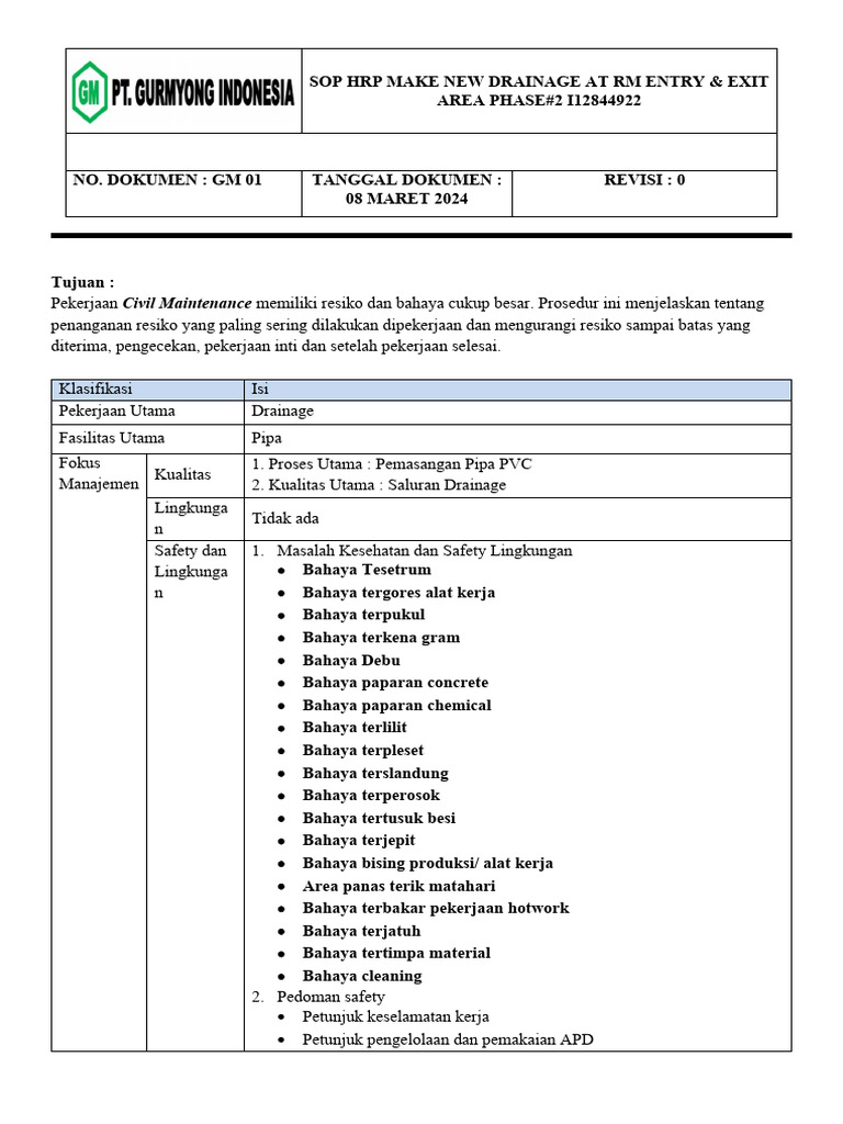 Sop Pemasangan Pipa PVC | PDF