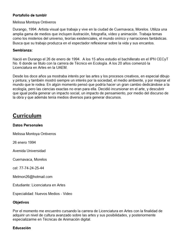 Portafolio de Tumblr | PDF