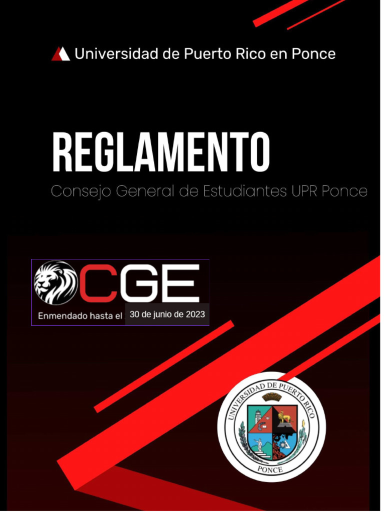 Reglamento Interno Del Consejo General de Estudiantes-UPRP | PDF ...