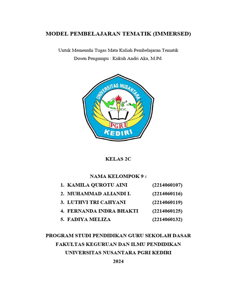 Model Pembelajaran Immersed Terintegrasi | PDF