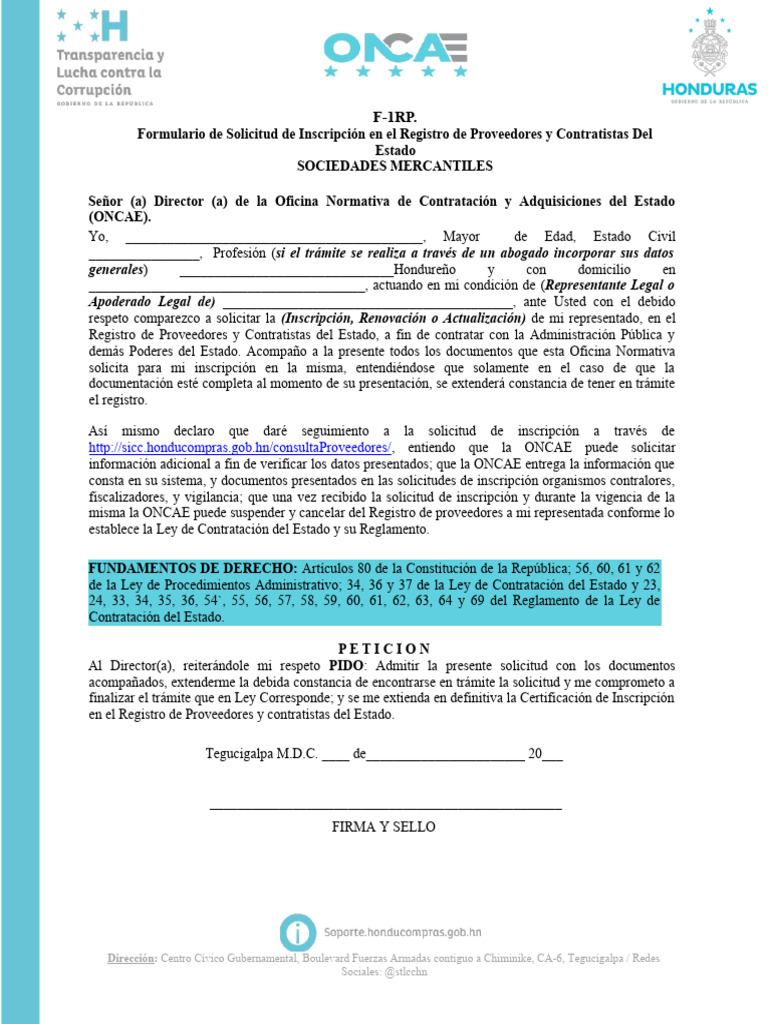 Formulario F-1RP Sociedades Mercantiles | PDF | Estado (política ...