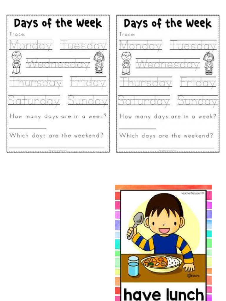 Daily Routines and Days of The Week | PDF