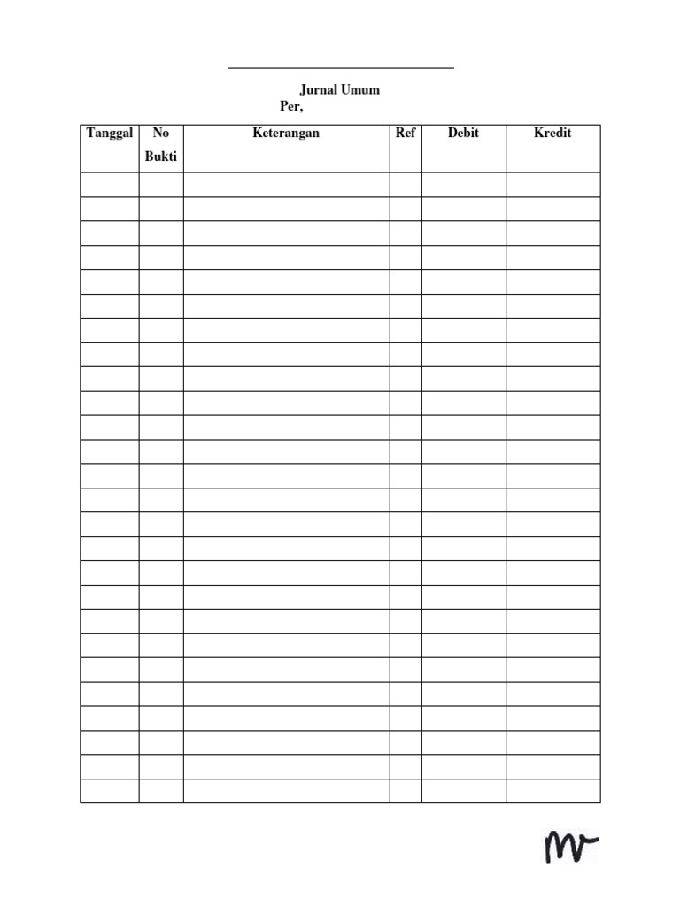 Form Jurnal Umum | PDF