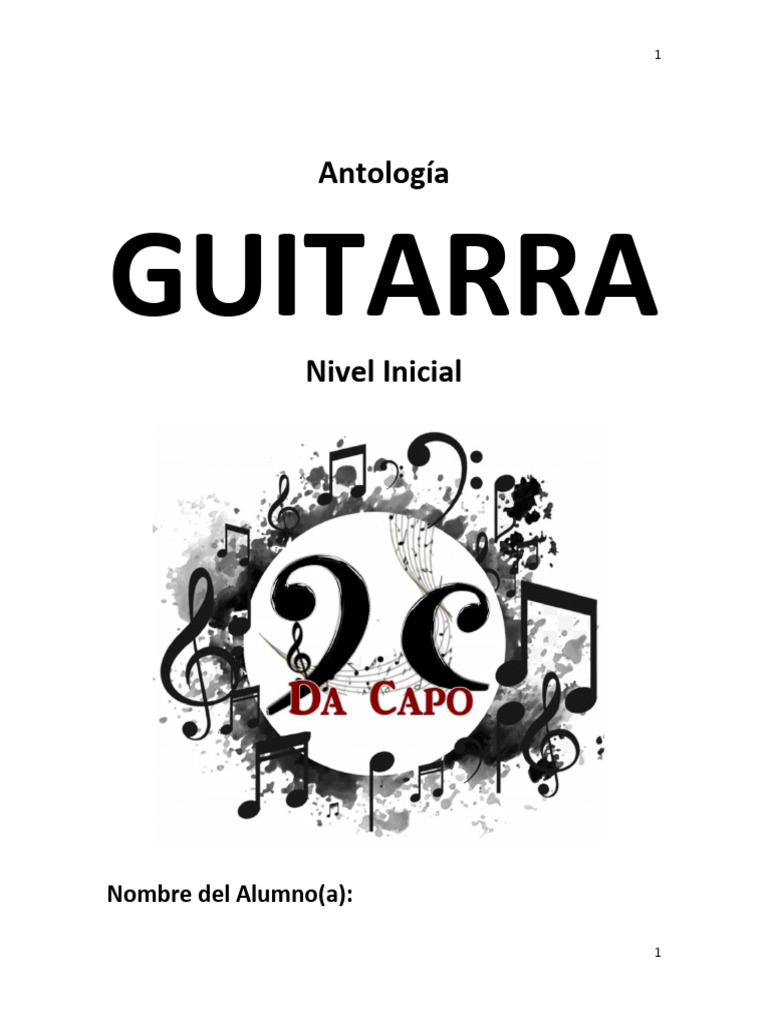 Antología de Guitarra Electrica Inicial 1 | PDF | Notación musical ...