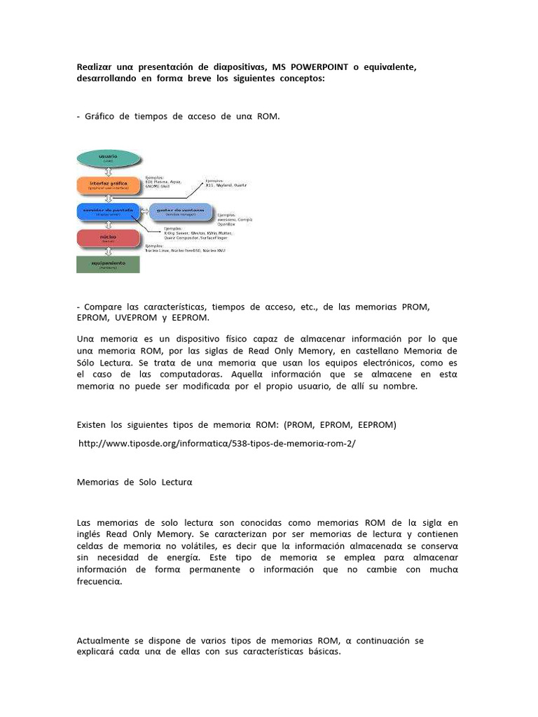 Características de Memorias ROM | PDF | Disco compacto | Memoria de ...