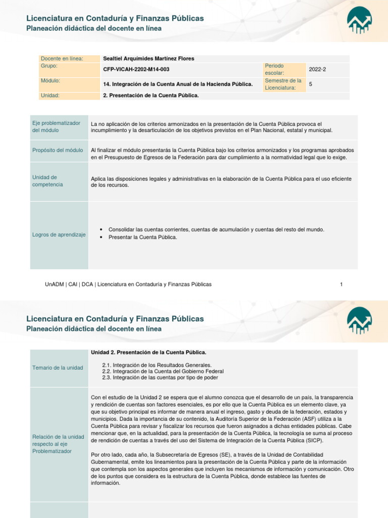 LCFP - M14 - U2 - Planeación Didáctica | PDF | Evaluación | Salón de clases