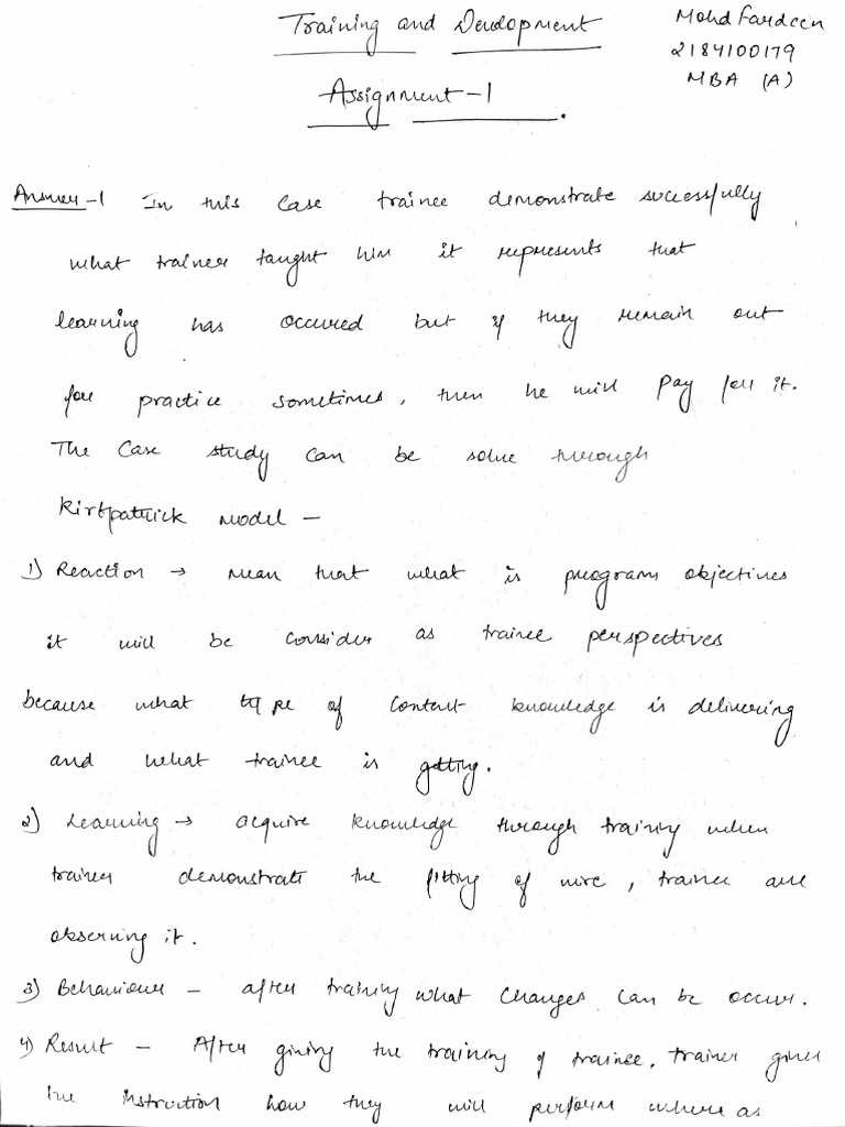 T&D Assignment FR | PDF