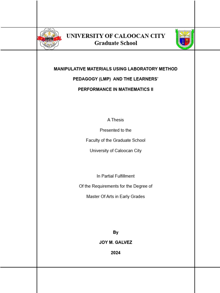 Galvez Sop With Sample Tables | PDF | Teachers | Statistics