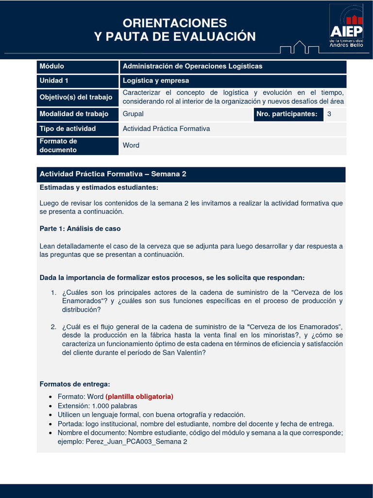 ADM105 Orientaciones Actividad Semana 2 2024 | PDF