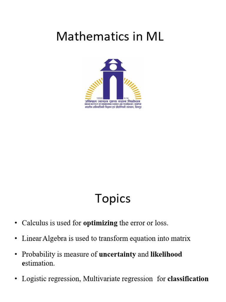 Mathematics in Machine Learning | PDF | Eigenvalues And Eigenvectors ...