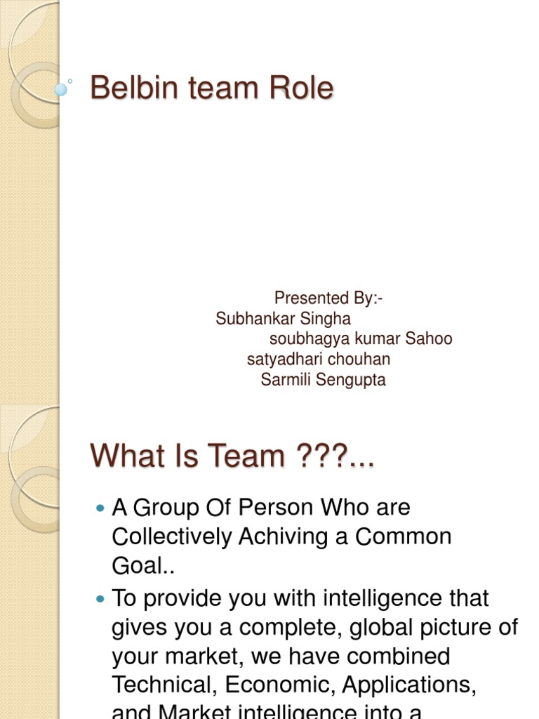Belbin Team Work | PDF