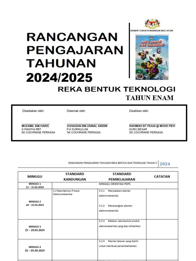 RPT RBT THN 6 2024 | PDF