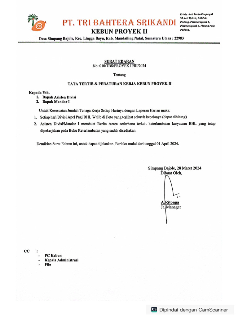 Surat Edaran Tata Tertib Pdf
