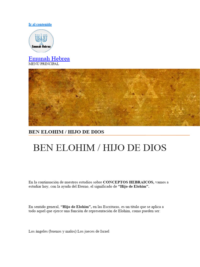 Ben Elohim | PDF | Midrash | Biblia
