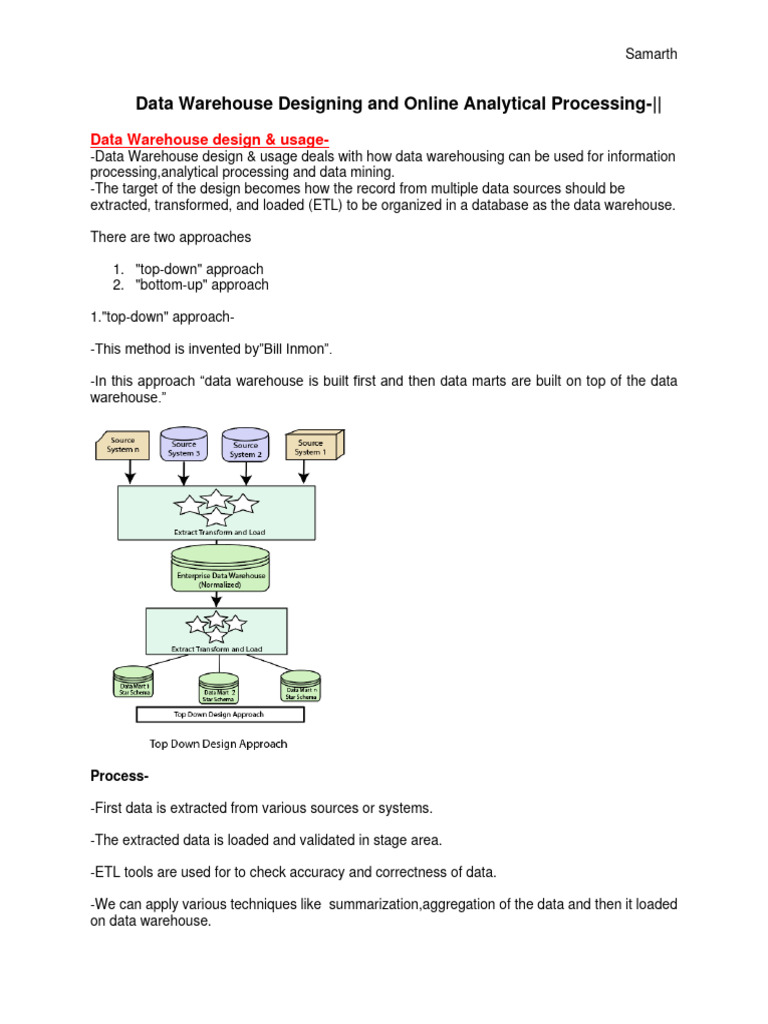 DWM 3 | PDF | Data Warehouse | Relational Database