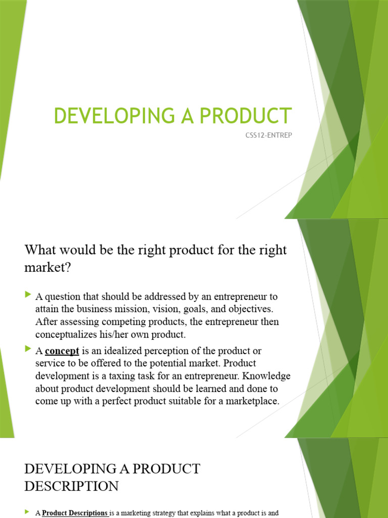 Developing A Product - Businessplan | PDF | Prototype | Product (Business)