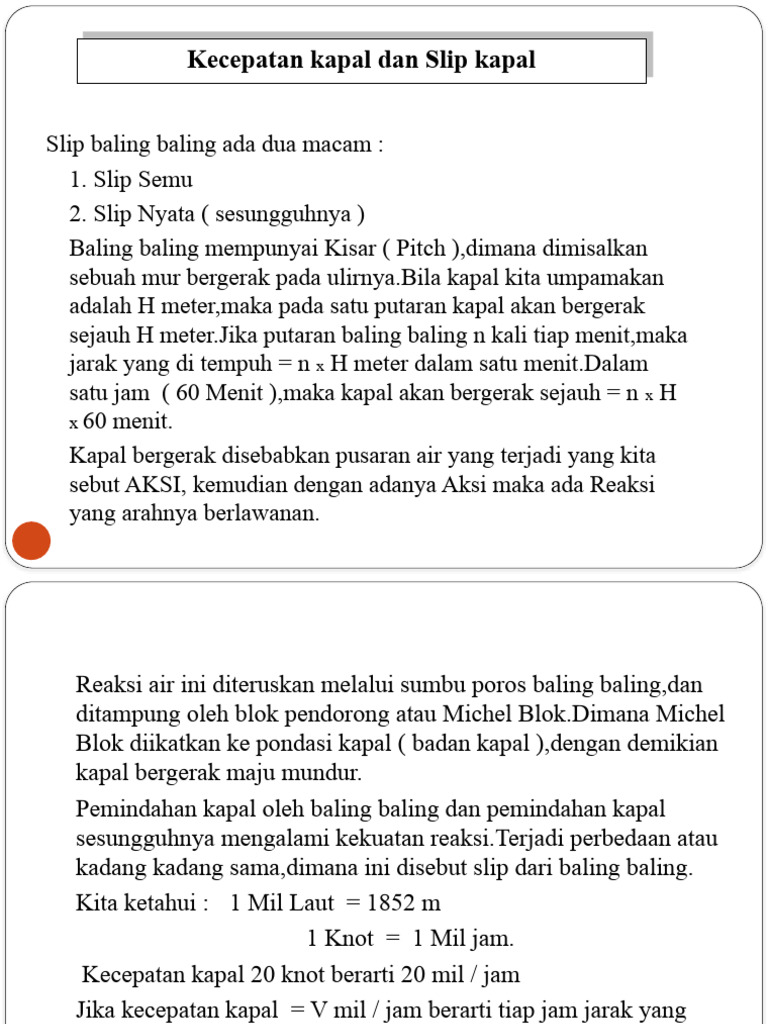 Kecepatan Kapal Dan Slip Kapal Dan CPP | PDF