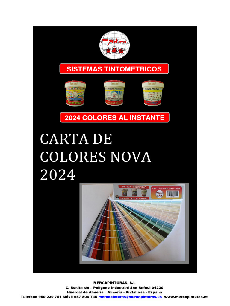 Carta Colores Nova 2024 | PDF