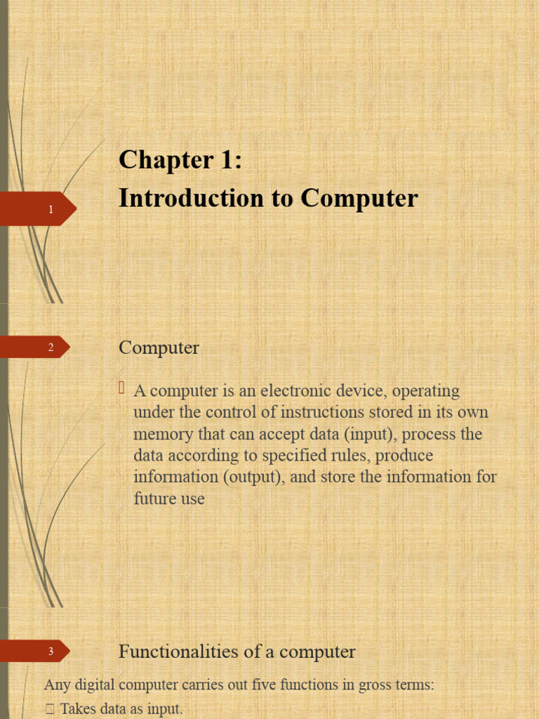 Introduction To Computer | Download Free PDF | Computer Data Storage | Random Access Memory