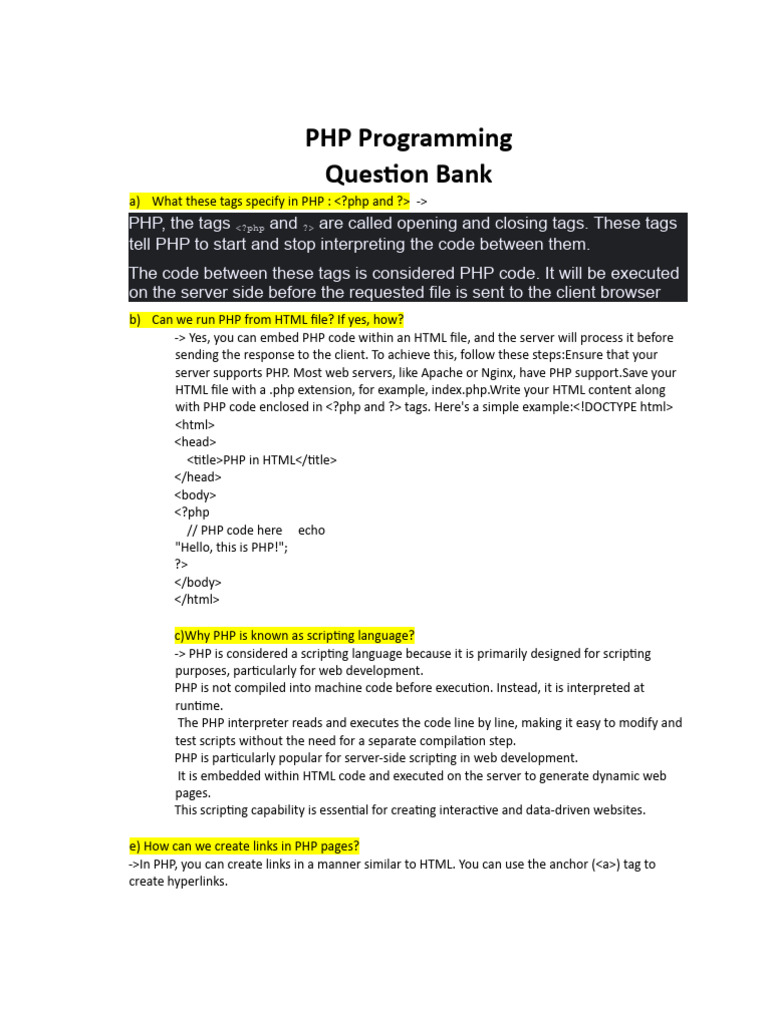 PHP Sy Bca | Download Free PDF | Php | Class (Computer Programming)