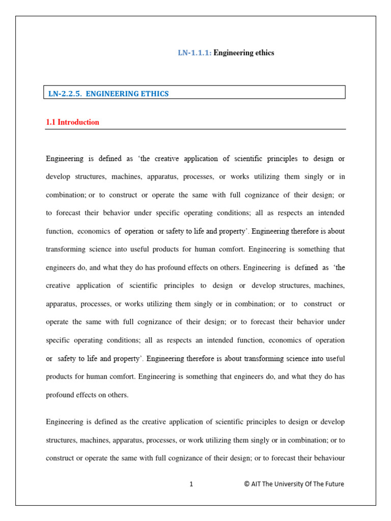 LN-1 1 1 | PDF | Morality | Engineering