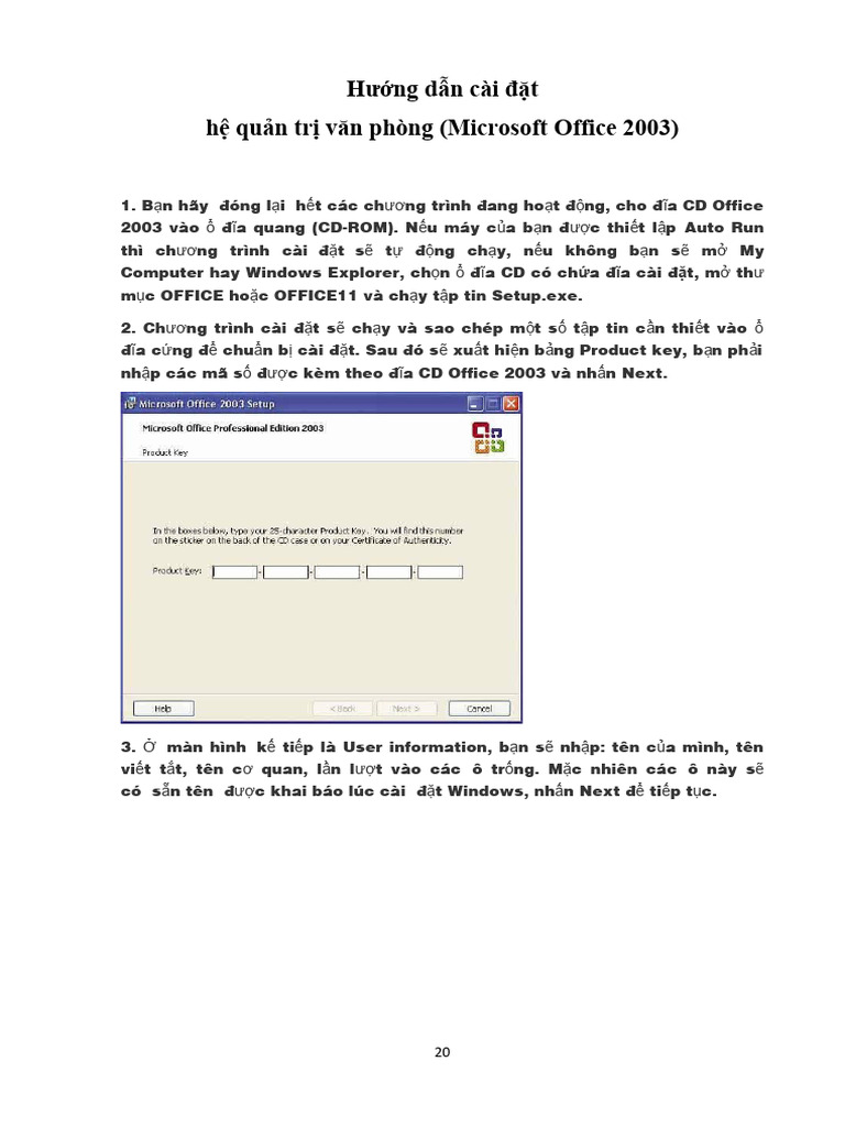 Cai Dat Ms Office 2003 | PDF