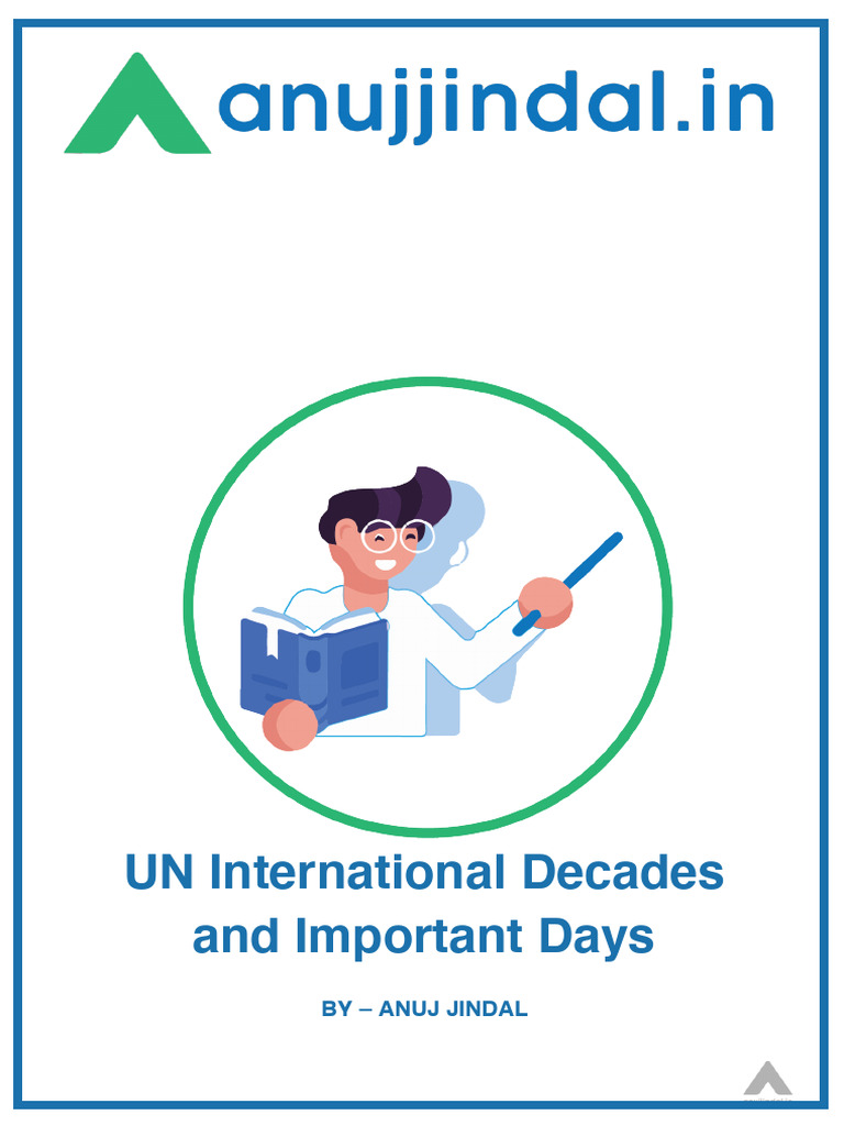UN International Years and Decades List | PDF | Sustainability | United ...
