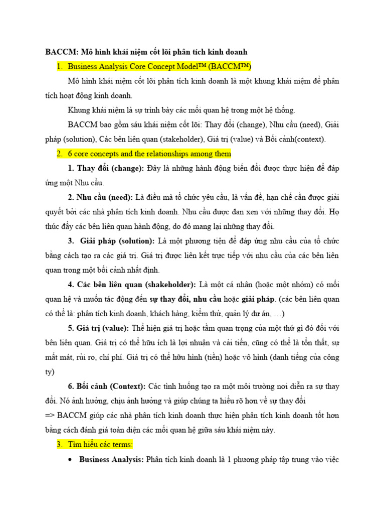 Timhieuve BACCM | PDF