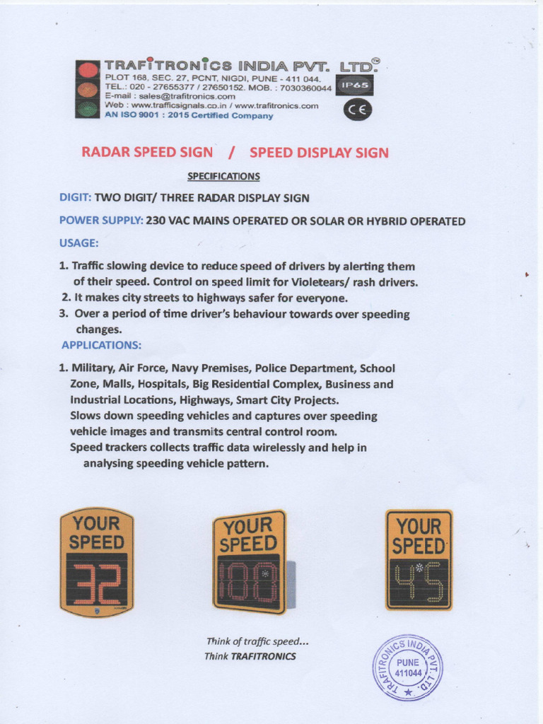 Speed Radar Display Sign | PDF