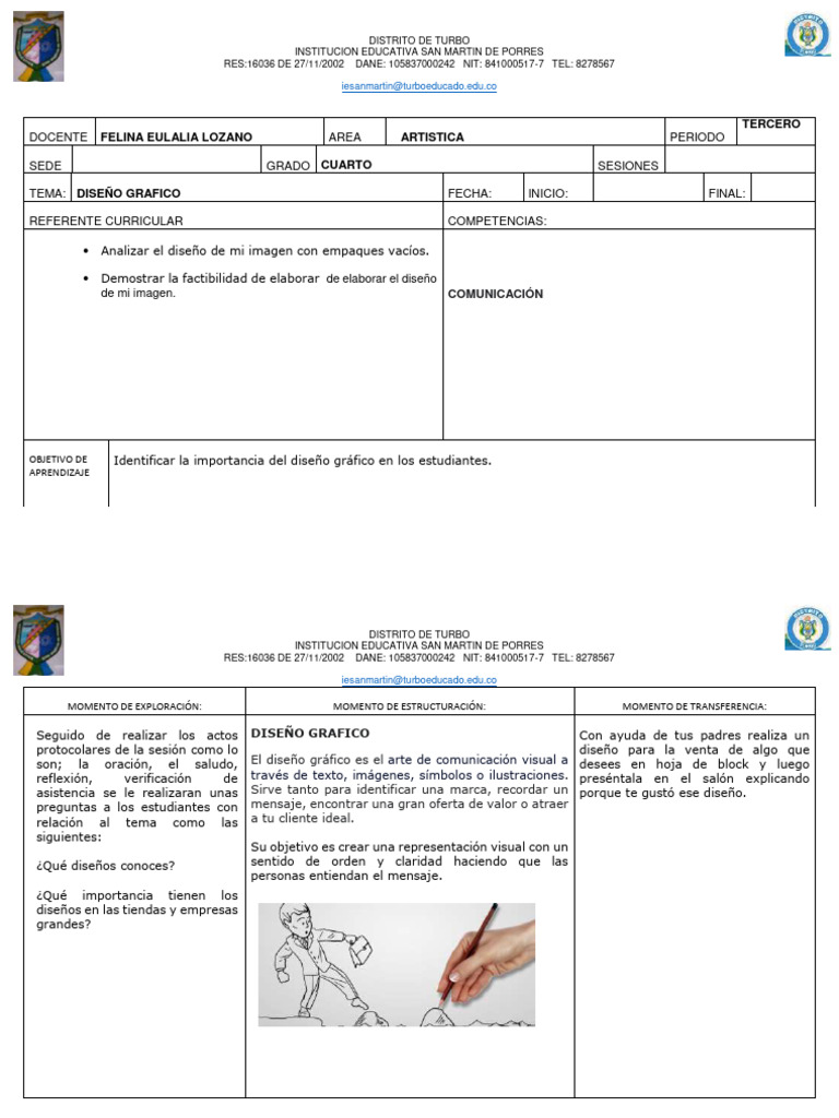 Artistica Grado Cuarto | PDF | Pinturas | Historia del Arte