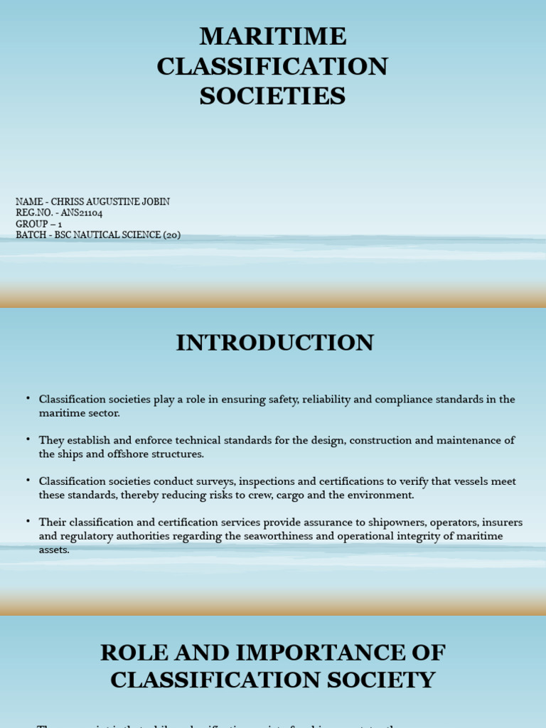 Classification Societies | PDF | Shipping