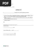 Zimbabwe Affidavit Template | PDF