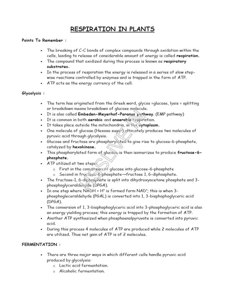 10.respiration in Plants-Hsslive | PDF