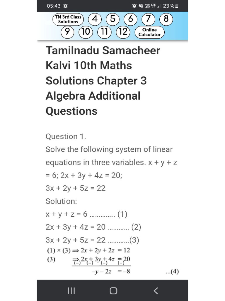 Algebra Additional Questions | PDF