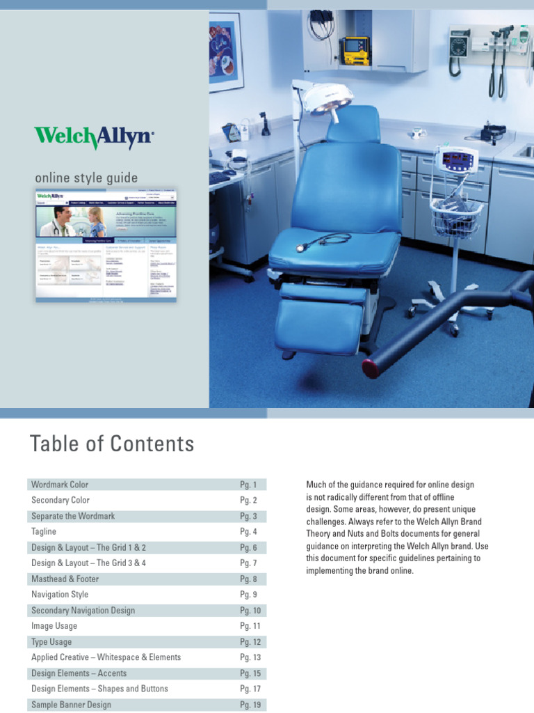 Online Style Guide - Welch Allyn | PDF | Rgb Color Model | Page Layout