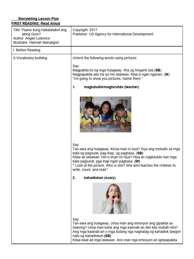 R8 KLP - Lesson-Plan-Paano-kung-Nakatatakot-ang-aking-Guro-Final-with ...