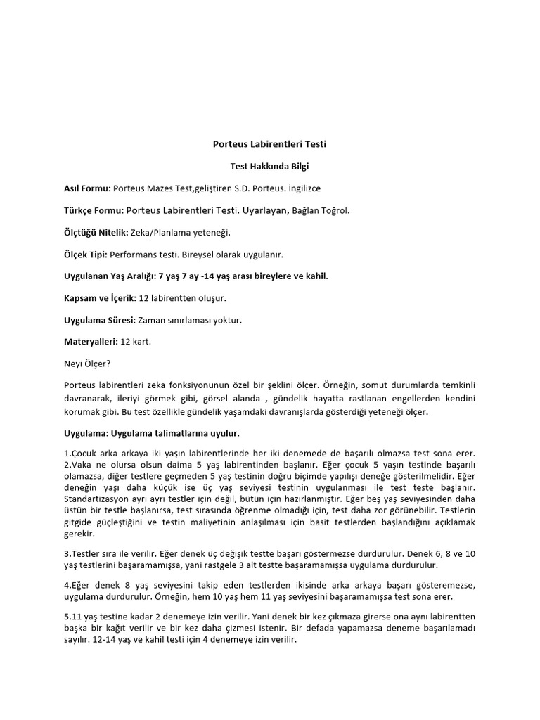 Porteus Labi̇rentleri̇ Dergi | PDF