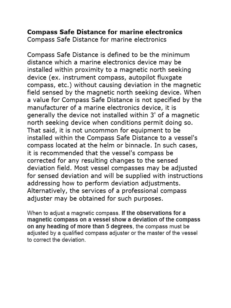 Compass Safe Distance Guidelines | PDF