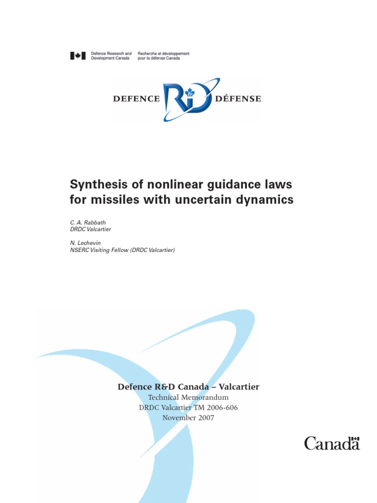 Synthesis of Nonlinear Guidance Laws | PDF | Control Theory | Kinematics