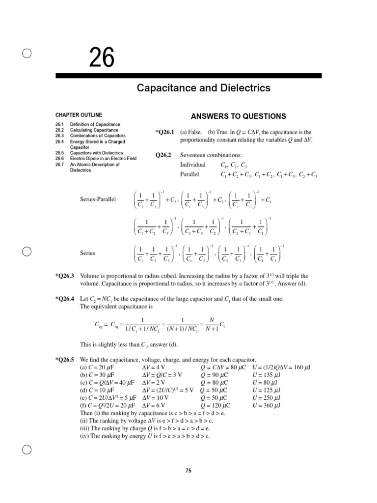 Capacitancia y Dieléctricos Sol | PDF | Capacitor | Dielectric