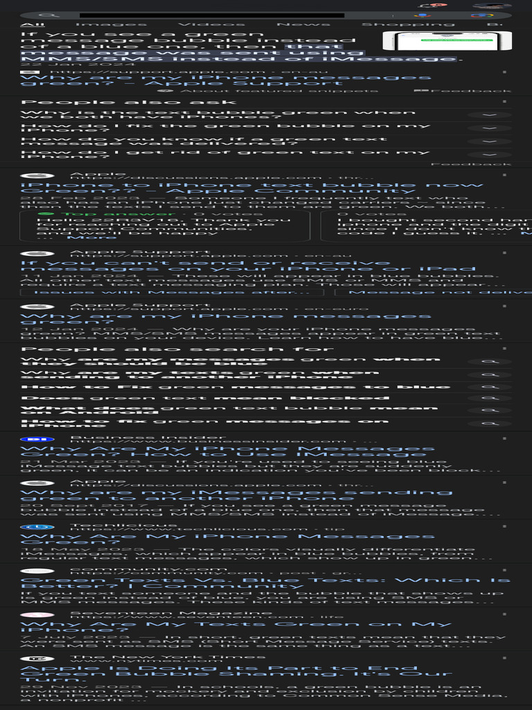 Understanding Green Text Bubbles on iPhone | PDF | I Phone | Ios
