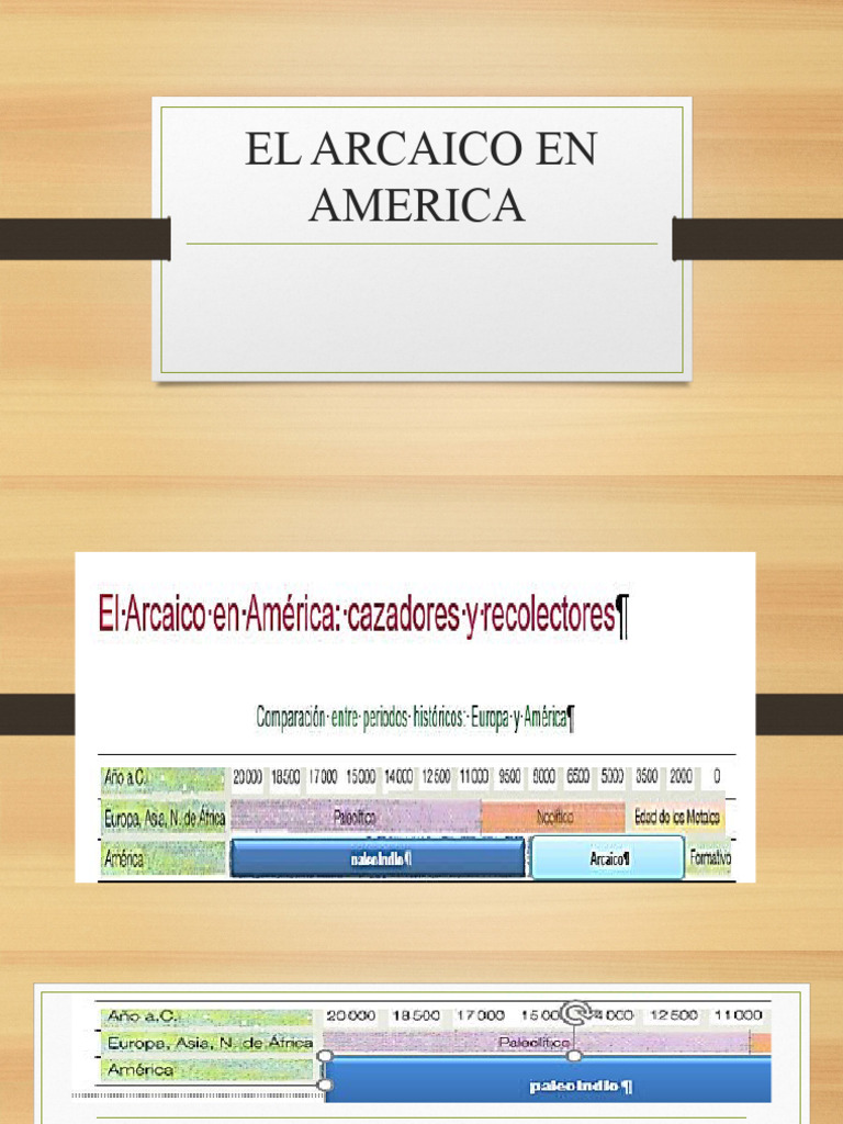 Evolución del Arcaico en América | PDF