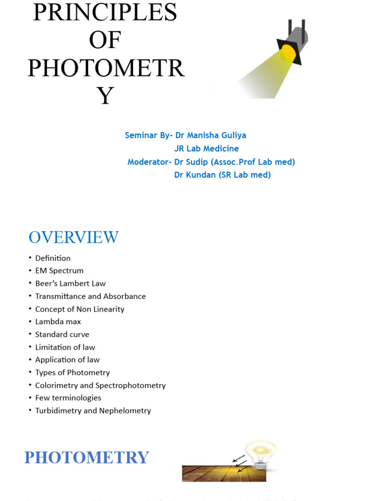 Photometry | PDF | Spectrophotometry | Ultraviolet–Visible Spectroscopy