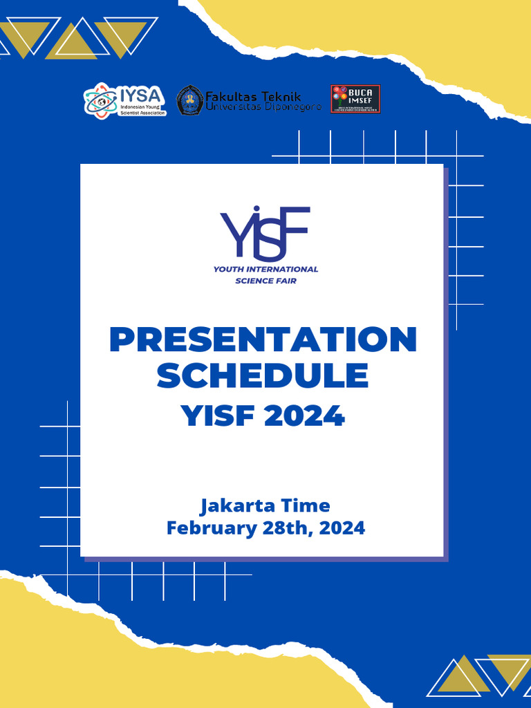 (Participant) Presentation Schedule Yisf 2024 | PDF